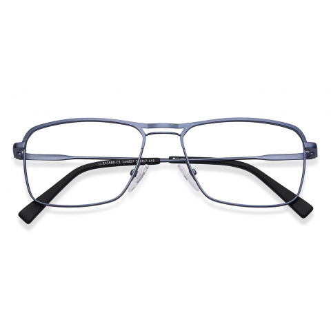 Matte Blue Black Full Rim Rectangle John Jacobs Supreme Steel JJ E13580 ...