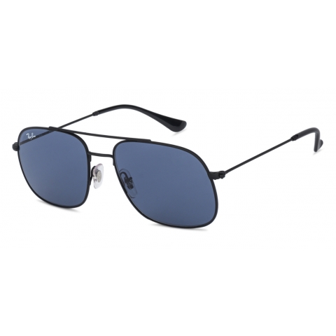Ray Ban RB3595 Medium (Size-56) Matte Black Blue 9014/80 Unisex ...