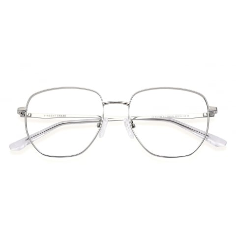 Silver Full Rim Geometric Vincent Chase SLEEK STEEL VC E13789-C1 ...