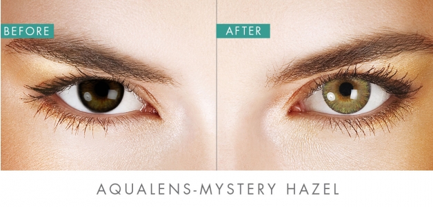 Aqualens Mystery Hazel Color Contact Lenses (1 Lens/box)